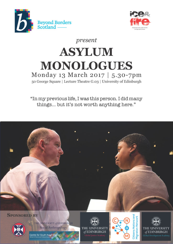 13 March 2017. ‘The Asylum Monologues’ – rehearsed reading | Citizens ...